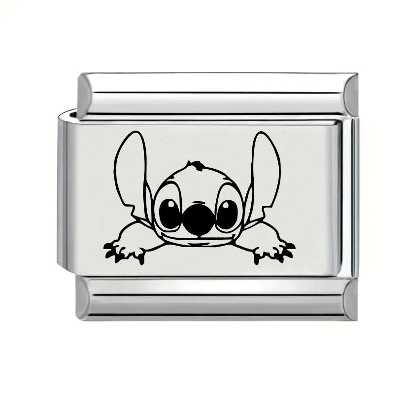 9mm Laser Engraved Charm - Stitch 2 – Charmed Jewellery