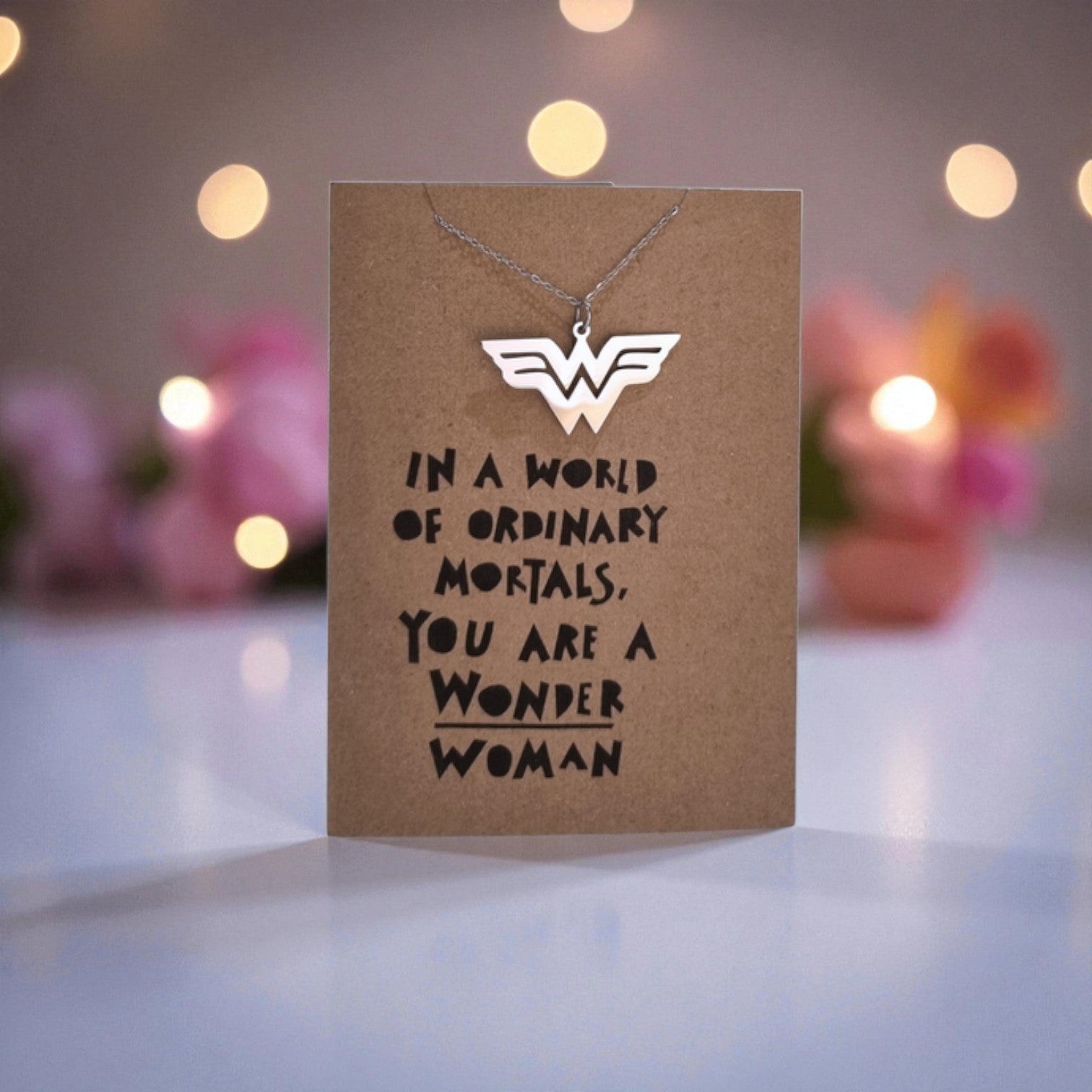 Wonder Woman Pendant and Chain - Card 571 – Charmed Jewellery