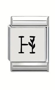 13mm Laser Italian Charm - Letter H – Charmed Jewellery