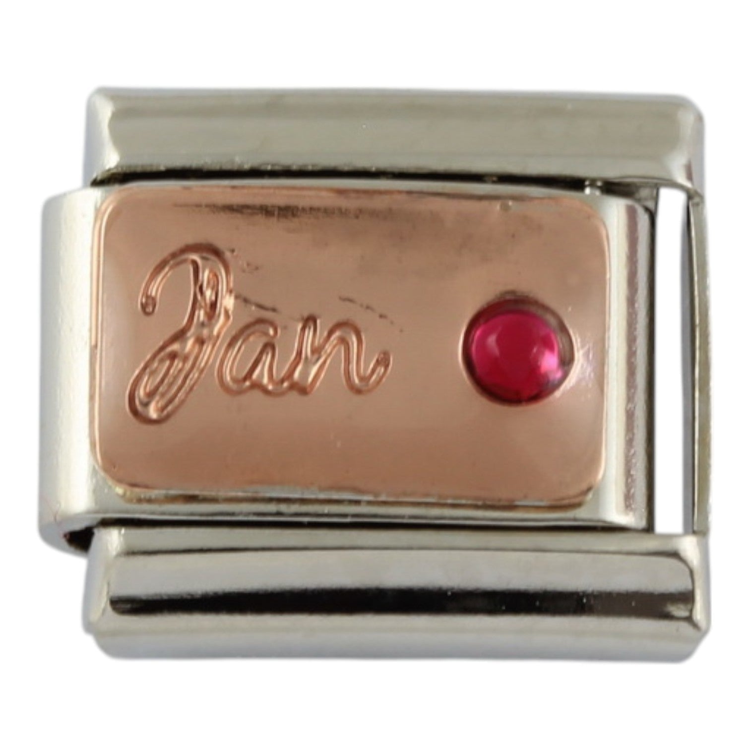 9mm Rose Gold Month Charm - January – Charmed Jewellery