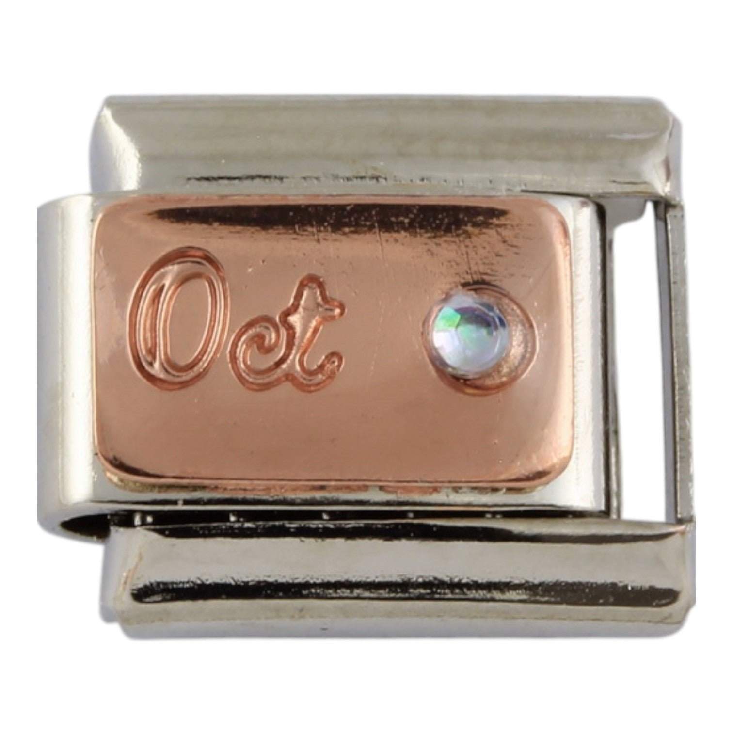 9mm Rose Gold Month Charm - October – Charmed Jewellery