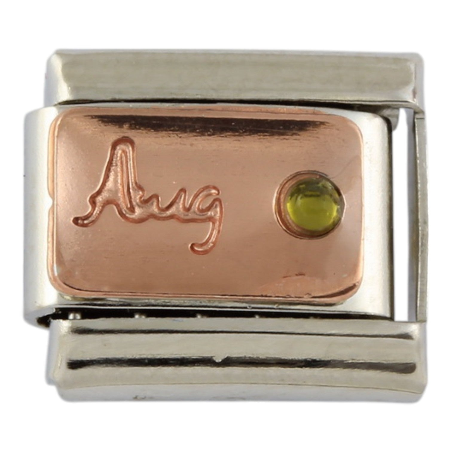 9mm Rose Gold Month Charm - August – Charmed Jewellery